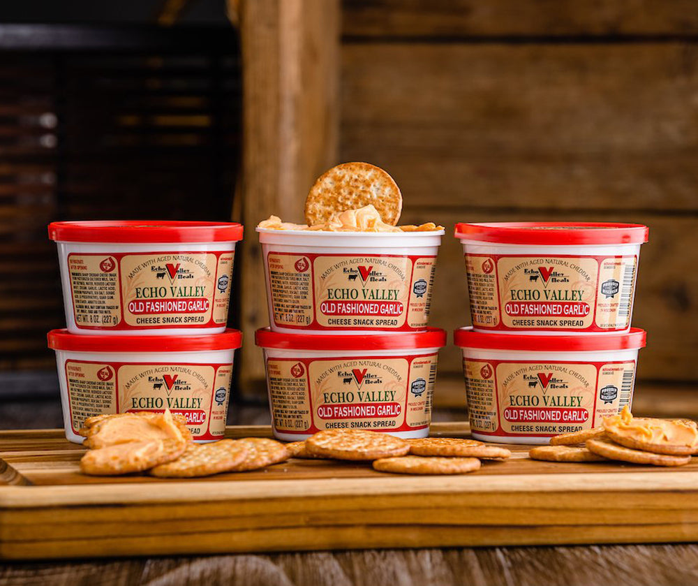Old Fashioned Garlic Cheese Spread-12 Pack – Echo Valley Meats - Gifts